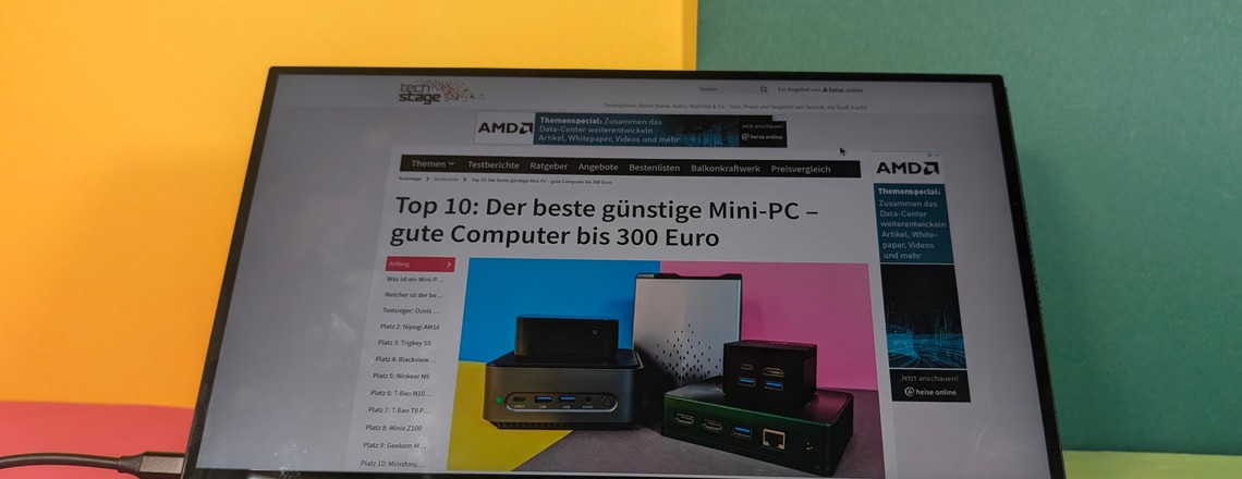 Mobiler Monitor Minisforum MSSA156 im Test | Heise online bestenlisten